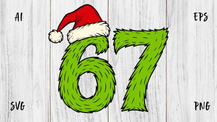 Funny 67 Christmas Six Seven Meme Svg - MerySvg